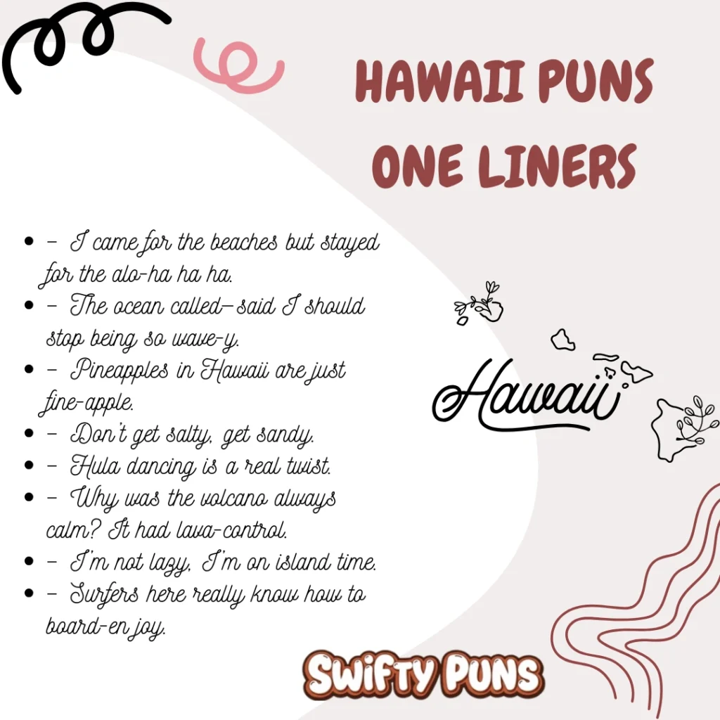 408 Hawaii Puns: Short, Cute One-Liners Captions & names For instagram ...