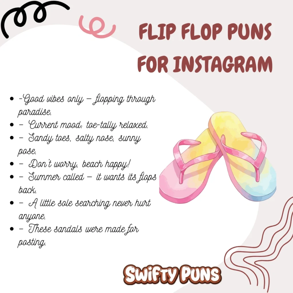 300 Flip Flop Puns: Short, Funny, Dirty One-Liners & Captions for ...