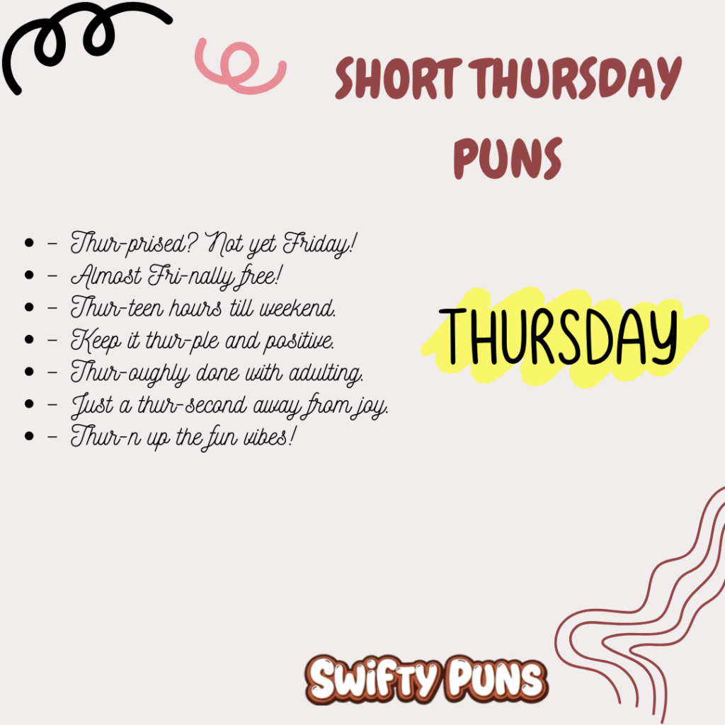 400 Thursday Puns: Short, Funny, Dirty One-Liners & Captions For Work ...