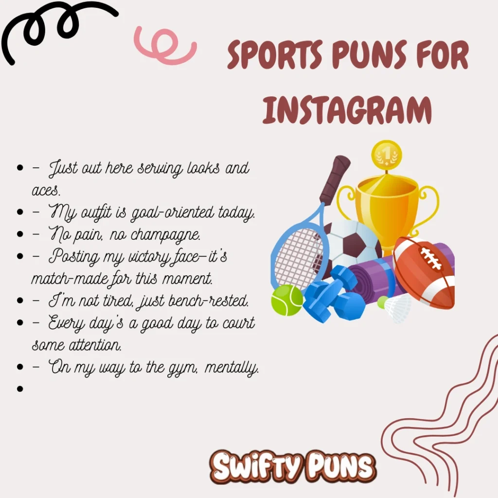 300 Sports Puns: Short, Cute, Funny One-Liners & Captions For instagram ...