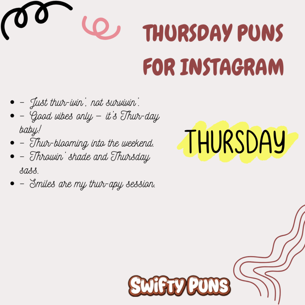 400 Thursday Puns: Short, Funny, Dirty One-Liners & Captions For Work ...
